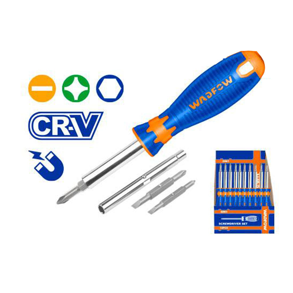 Wadfow 6 in 1 Interchangeable Handle Multi-Purpose Screwdriver Set ...
