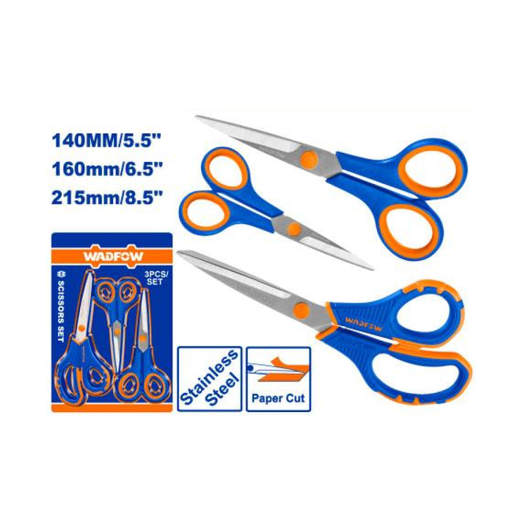 Wadfow Stainless Steel Scissors Gunting Set of 3 Pcs Scissors WSX4633 ...